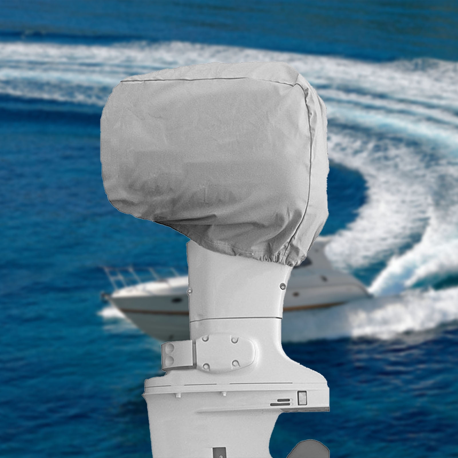 SPRING PARK Boat Outboard Cover Double-stitched Interlock Seam Anti ...