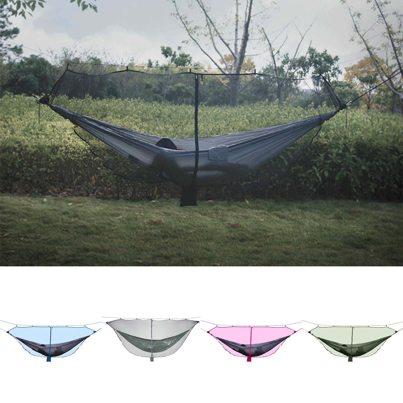 SPRING PARK Camping Hammock with Mosquito Net, Portable Travel Hammock ...