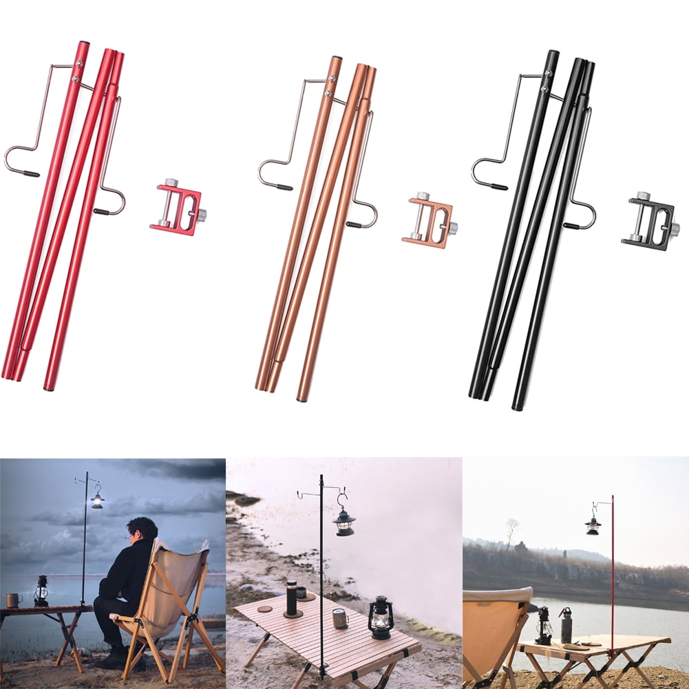 SPRING PARK Camping Table Folding Alluminum Alloy Lamp Pole, Detachable ...