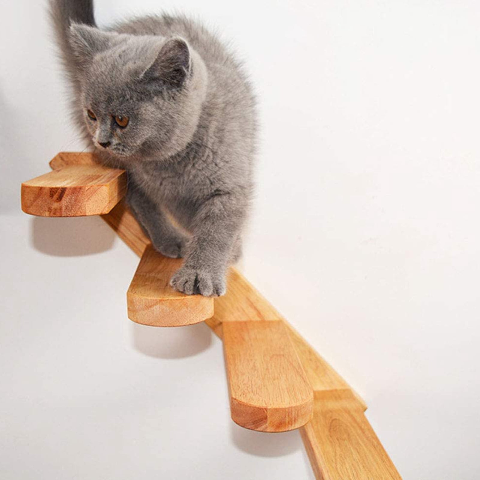 SPRING PARK Cat Ladder Steps, Pet Cat Wall Mount Staircase Climbing ...