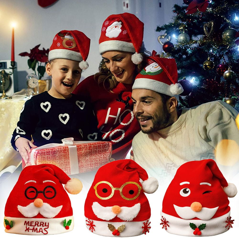 SPRING PARK Christmas Hat Santa Snowmen Reindeer Christmas Party Hat ...
