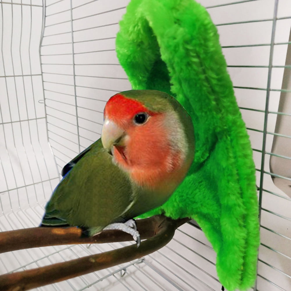 SPRING PARK Cozy Corner Fleece Bird Blanket Parrot Cage Snuggle Hut ...
