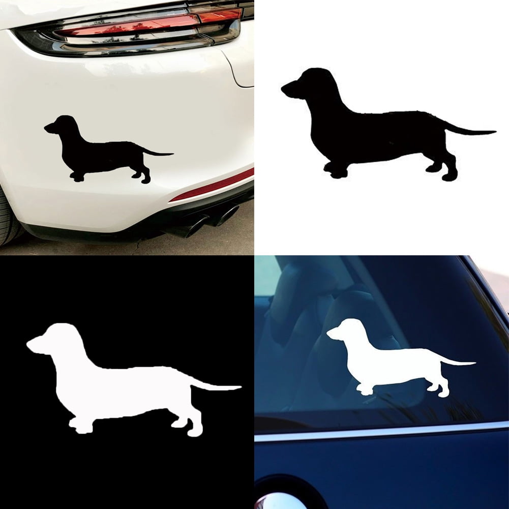 SPRING PARK Cute Dachshund Dog Car-Styling Vehicle Body Window Decals ...