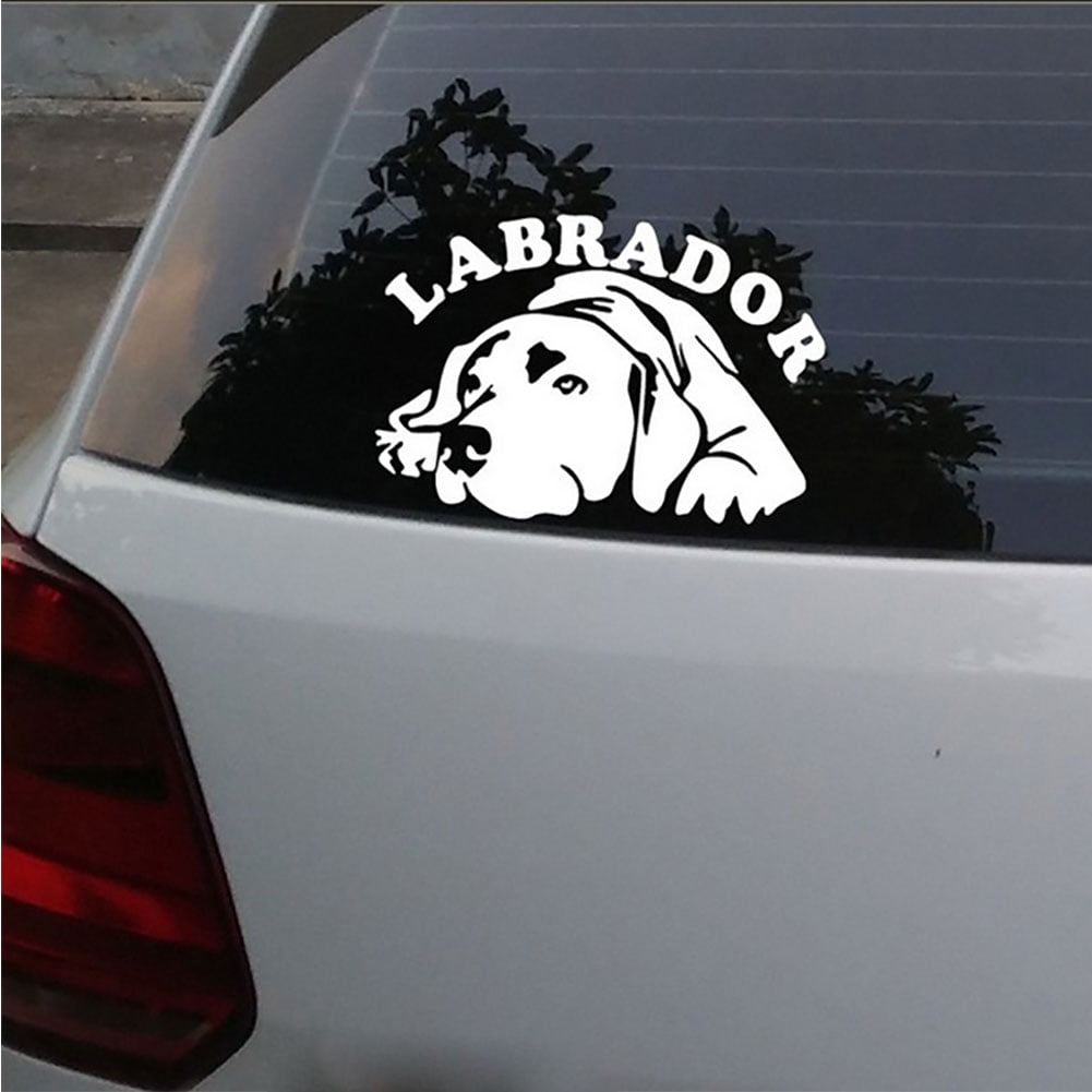 SPRING PARK Cute Labrador Dog Car Vehicle Body Window Reflective Decals ...