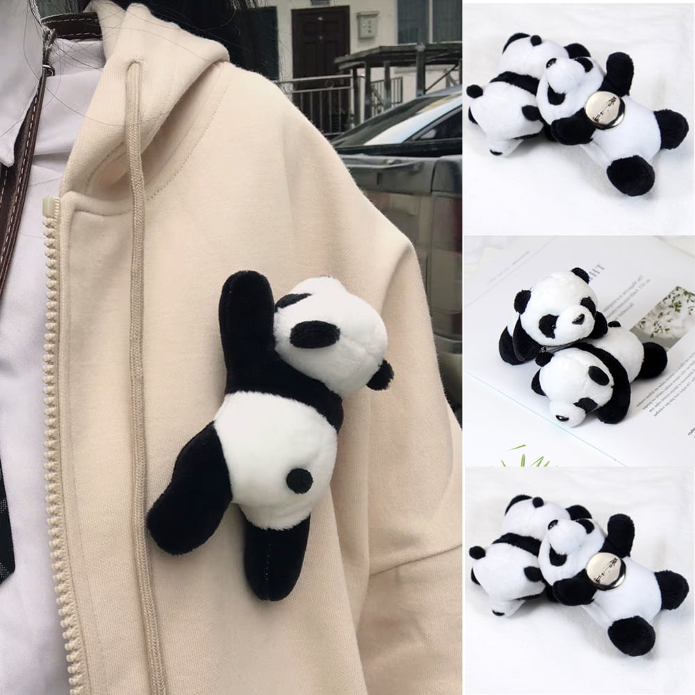 SPRING PARK Cute Panda Enamel Pin Cartoon Animal Bear Brooch Denim ...