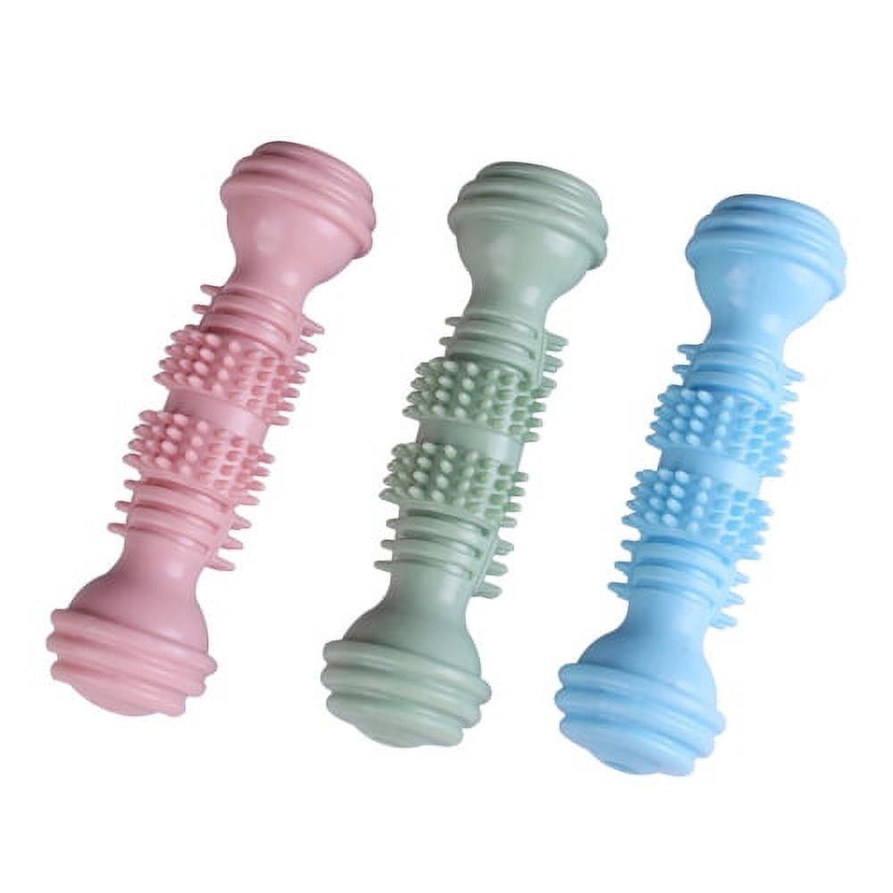 SPRING PARK Dog Chew Toothbrush Toy - Squeaky Durable TPR Dog Toys for ...