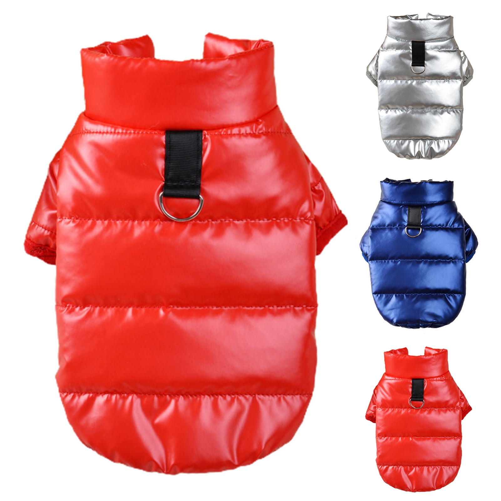 SPRING PARK Dog Coat Vest for Small Medium Dogs Warm Faux Leather Puppy ...