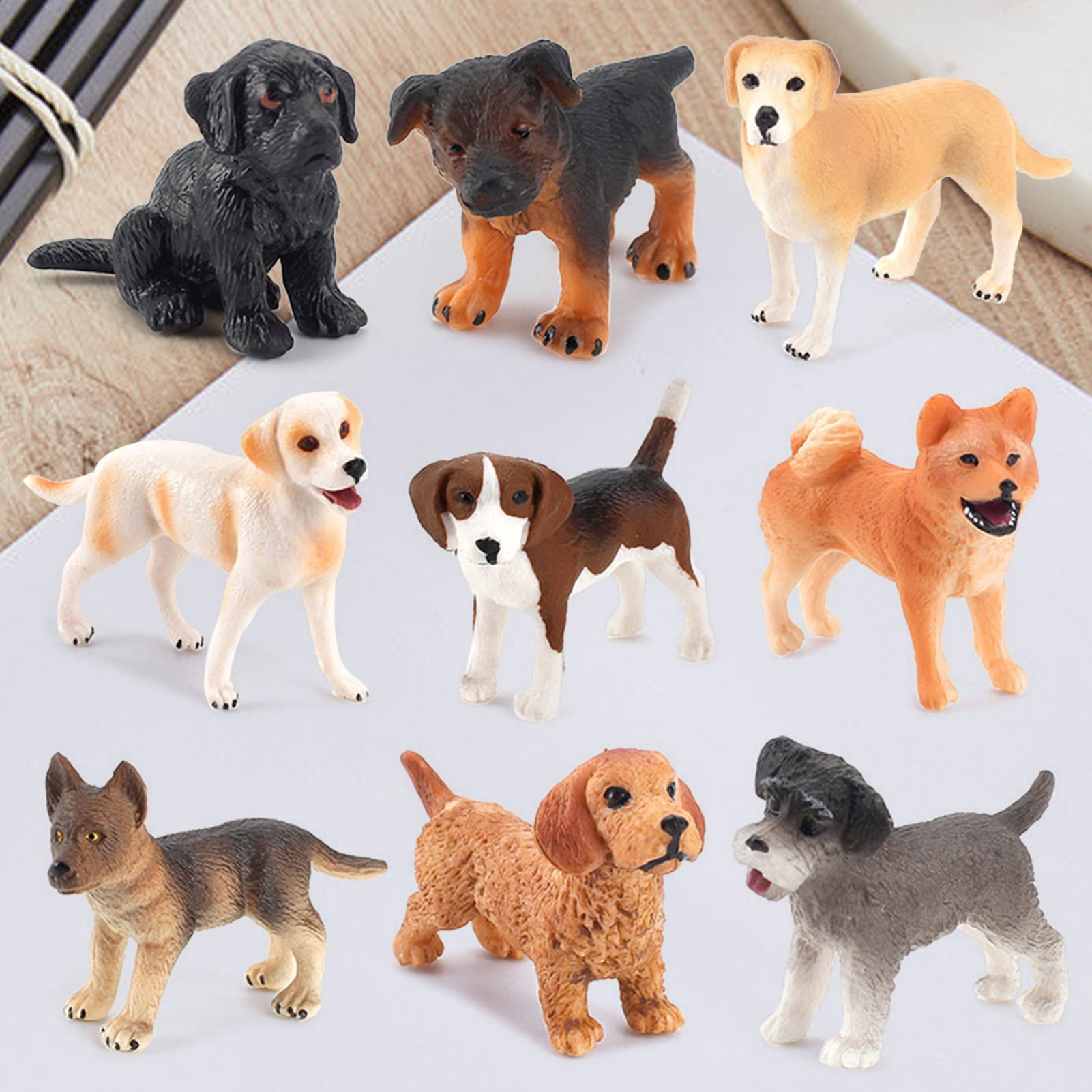 SPRING PARK Dog Model Smell-less Solid PVC Realistic Dog Figure Toy ...
