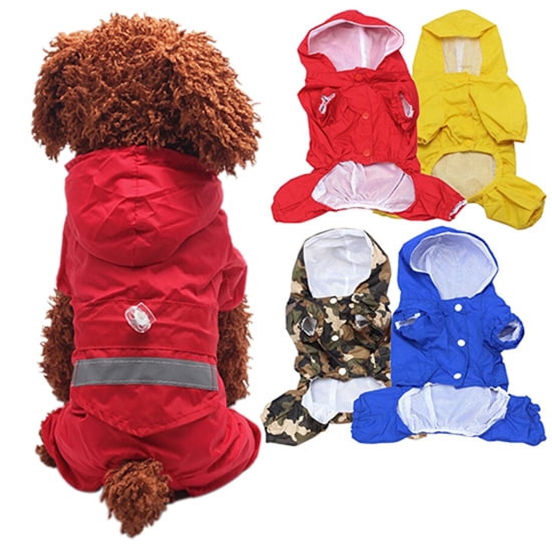 SPRING PARK Dog Raincoat Puppy Waterproof Jacket with Hood Lightweight ...