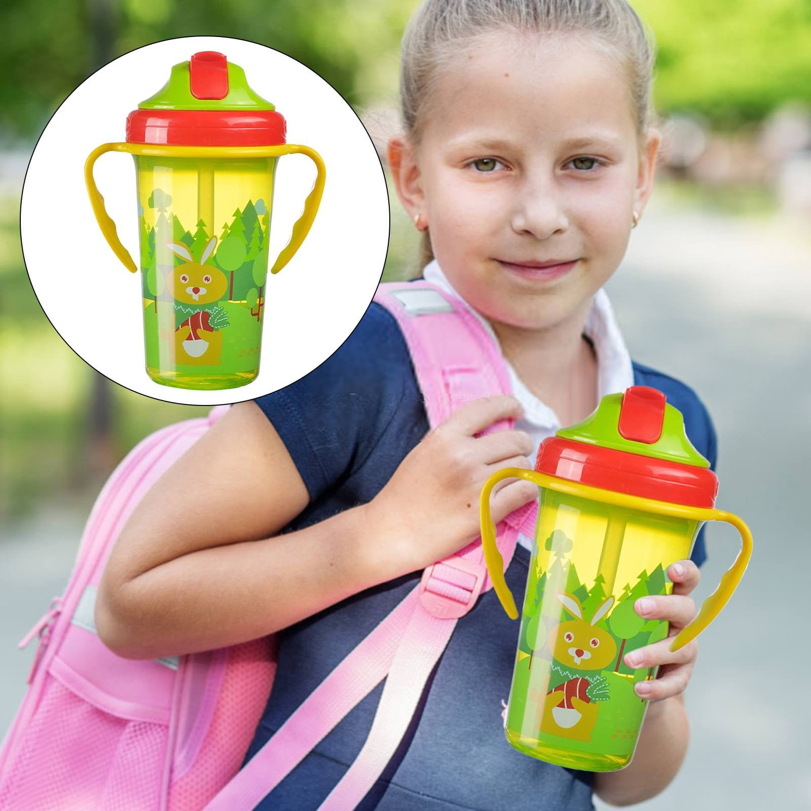 SPRING PARK Double Handle Kids Water Bottle With Lid For Toddler Kids ...