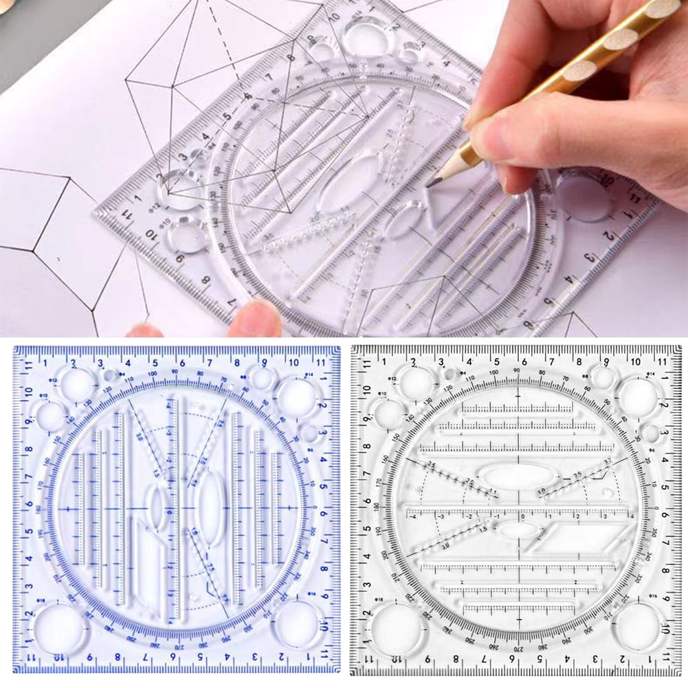 SPRING PARK Drafting Tools Plastic Rulers Drawing Ruler for Students ...
