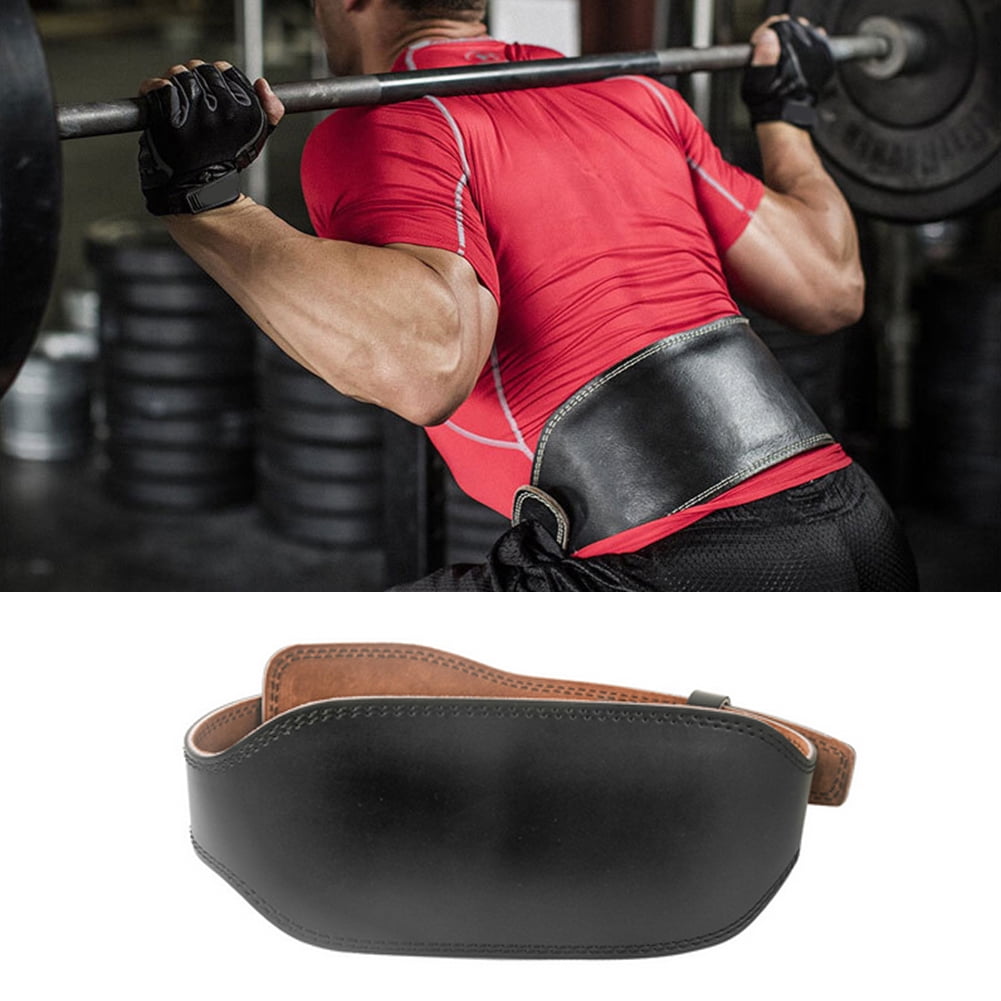 SPRING PARK Dumbbell Barbell Faux Leather Weight Lifting Belt for Men ...