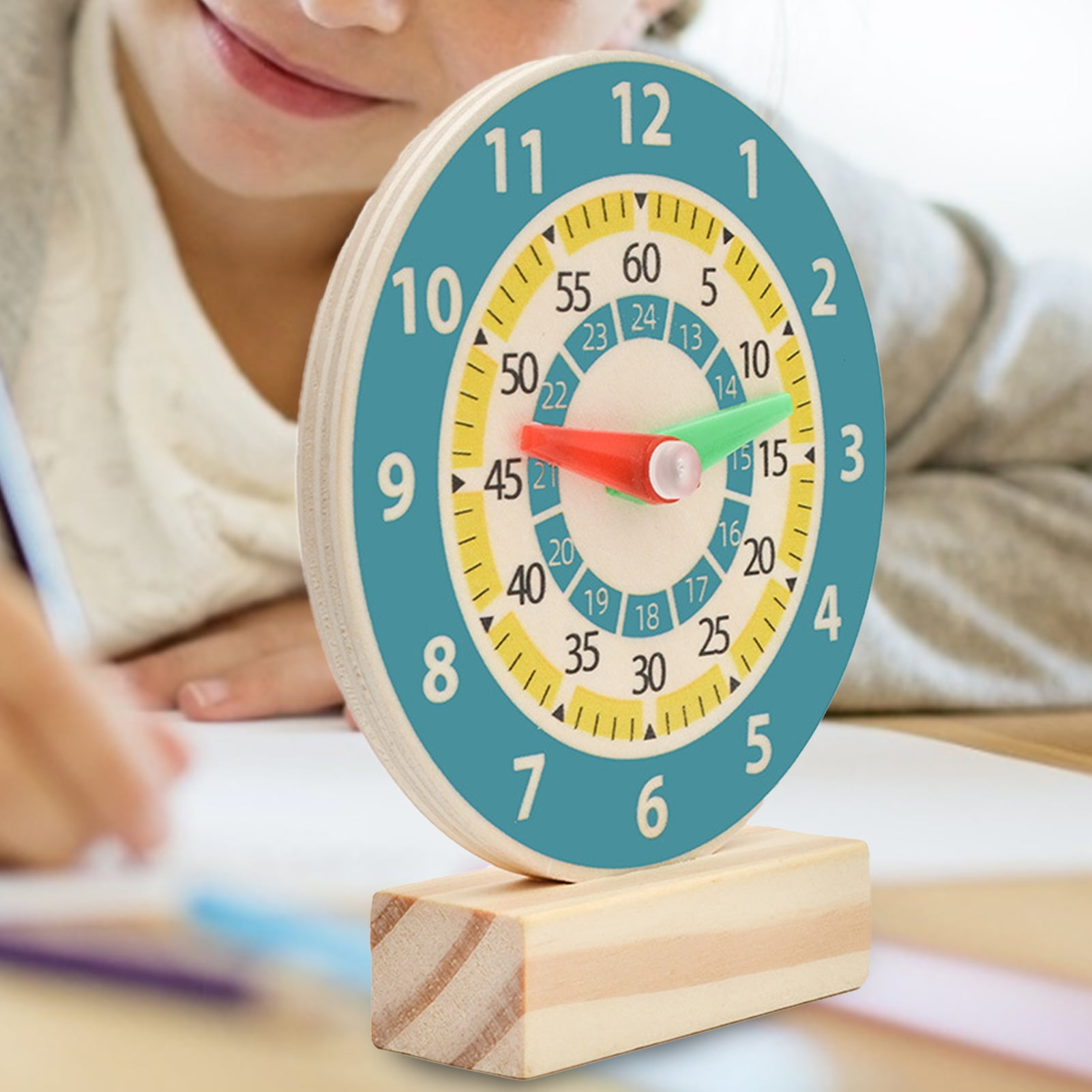 SPRING PARK Educational Clock Toy Time Management Smooth Surface Kids ...