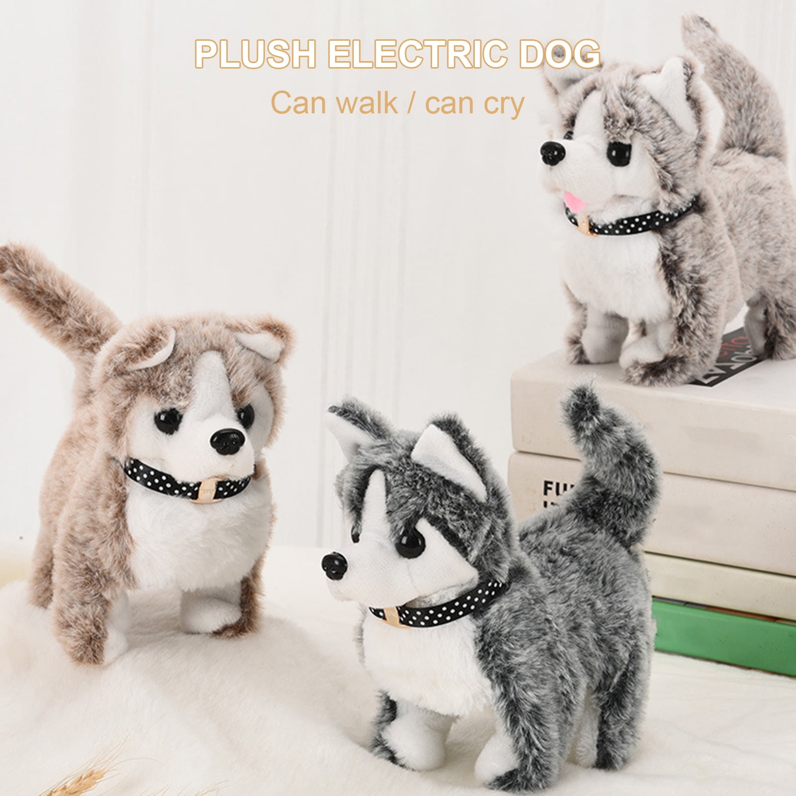 SPRING PARK Electric Plush Dog Children Interactive Toy, Electric ...