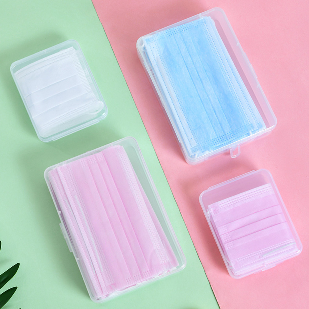 SPRING PARK Face Mask Storage Case Face Shield Holder Portable Box ...