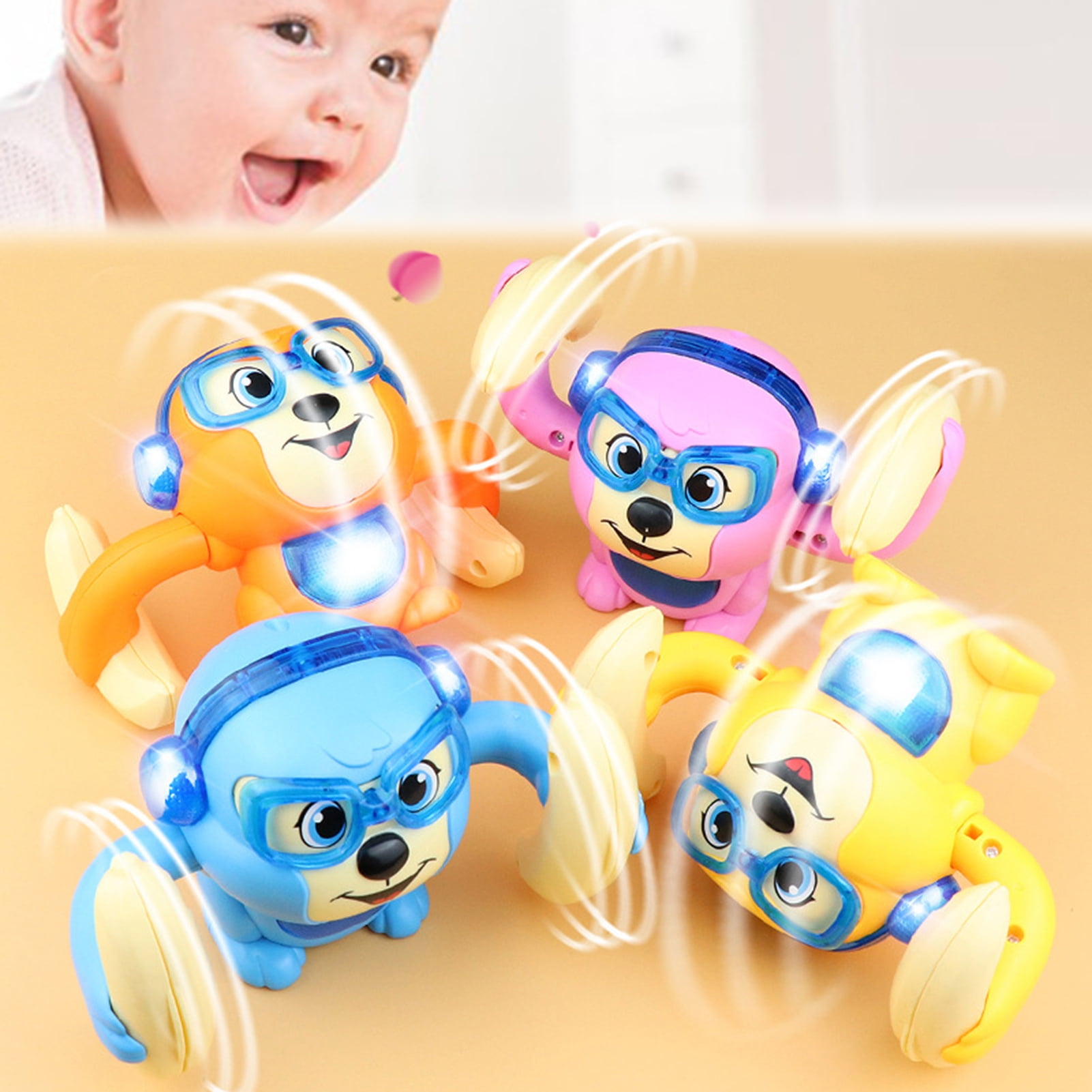 SPRING PARK Flipping Toy Cartoon Animal Shape Voice Control Safe ...