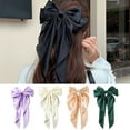 Spring Park Hair Barrette Satin Solid Barrette Large Big Soft Hair Bow