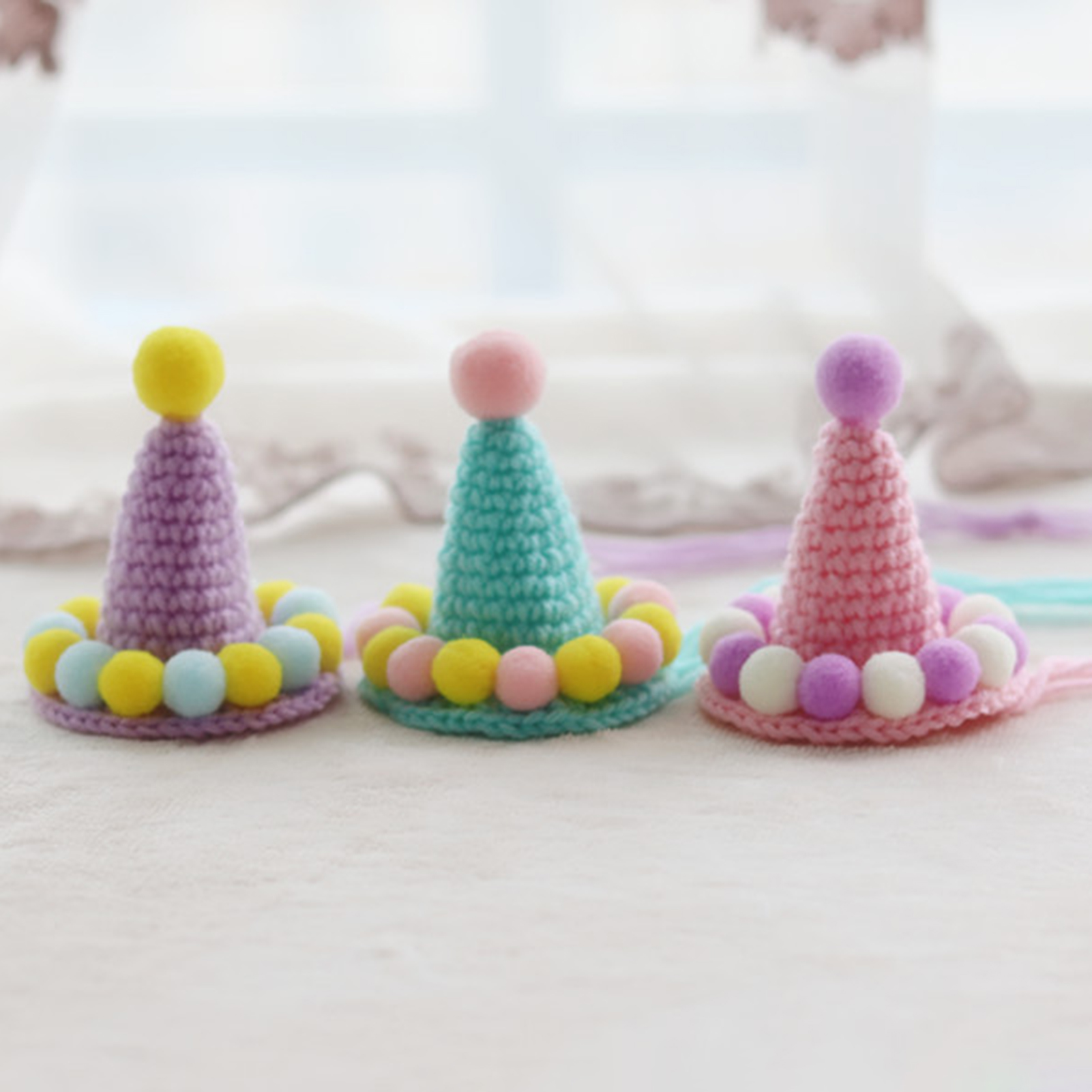 SPRING PARK Hand-woven Pets Birthday,Dog Birthday Hat Reusable Party ...
