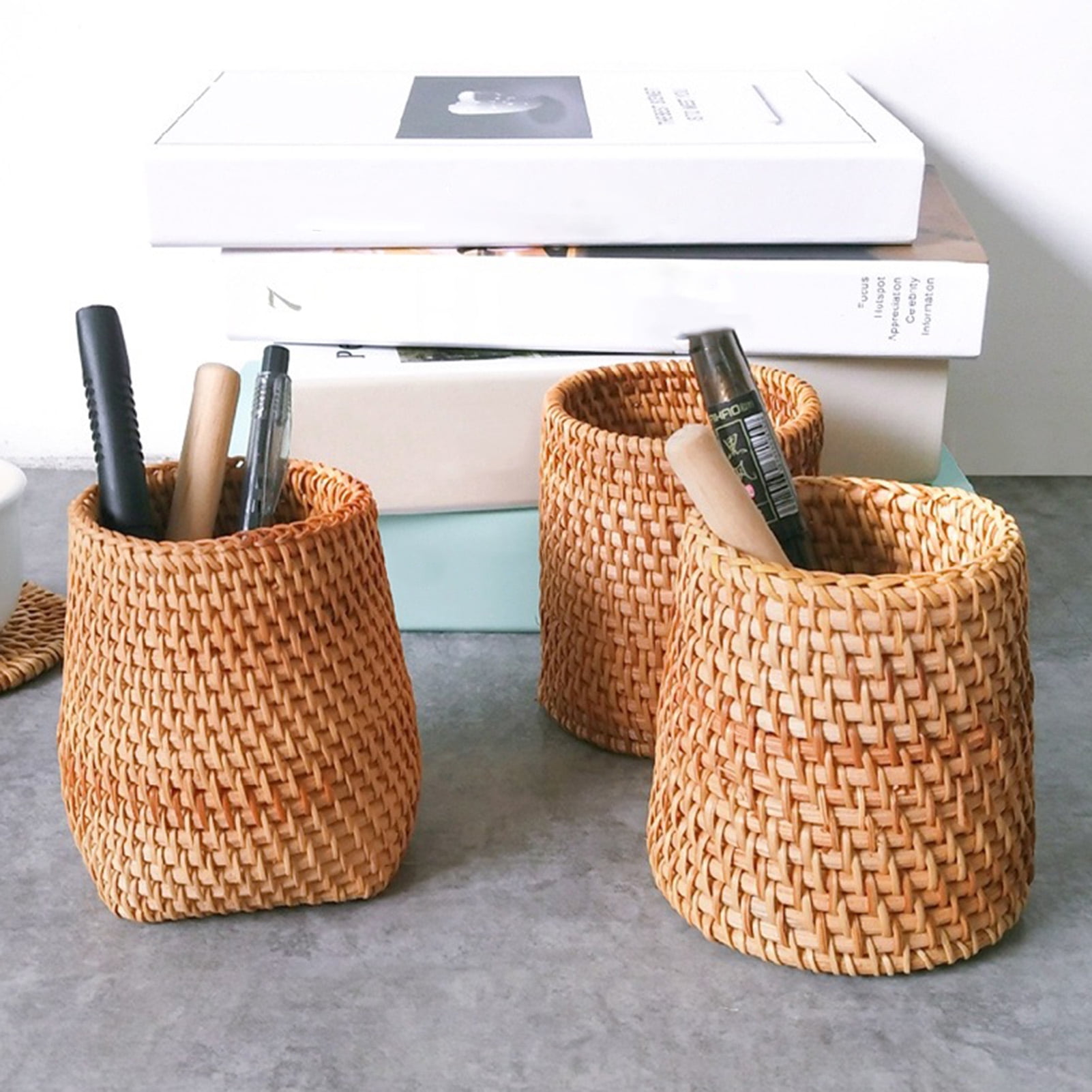 SPRING PARK Handmade Weaving Tea Ceremony Weaving Pen pencil holder ...