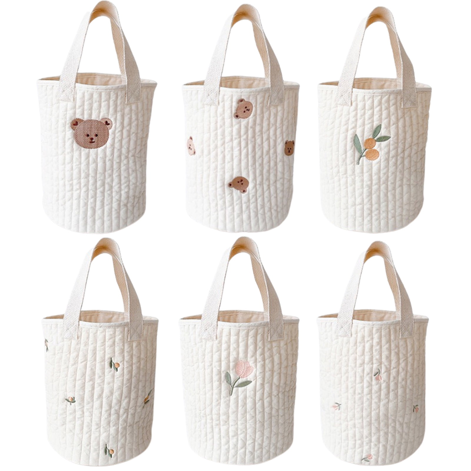 SPRING PARK Hanging Basket-Cute Cotton Rope Basket-Closet Storage Bins ...