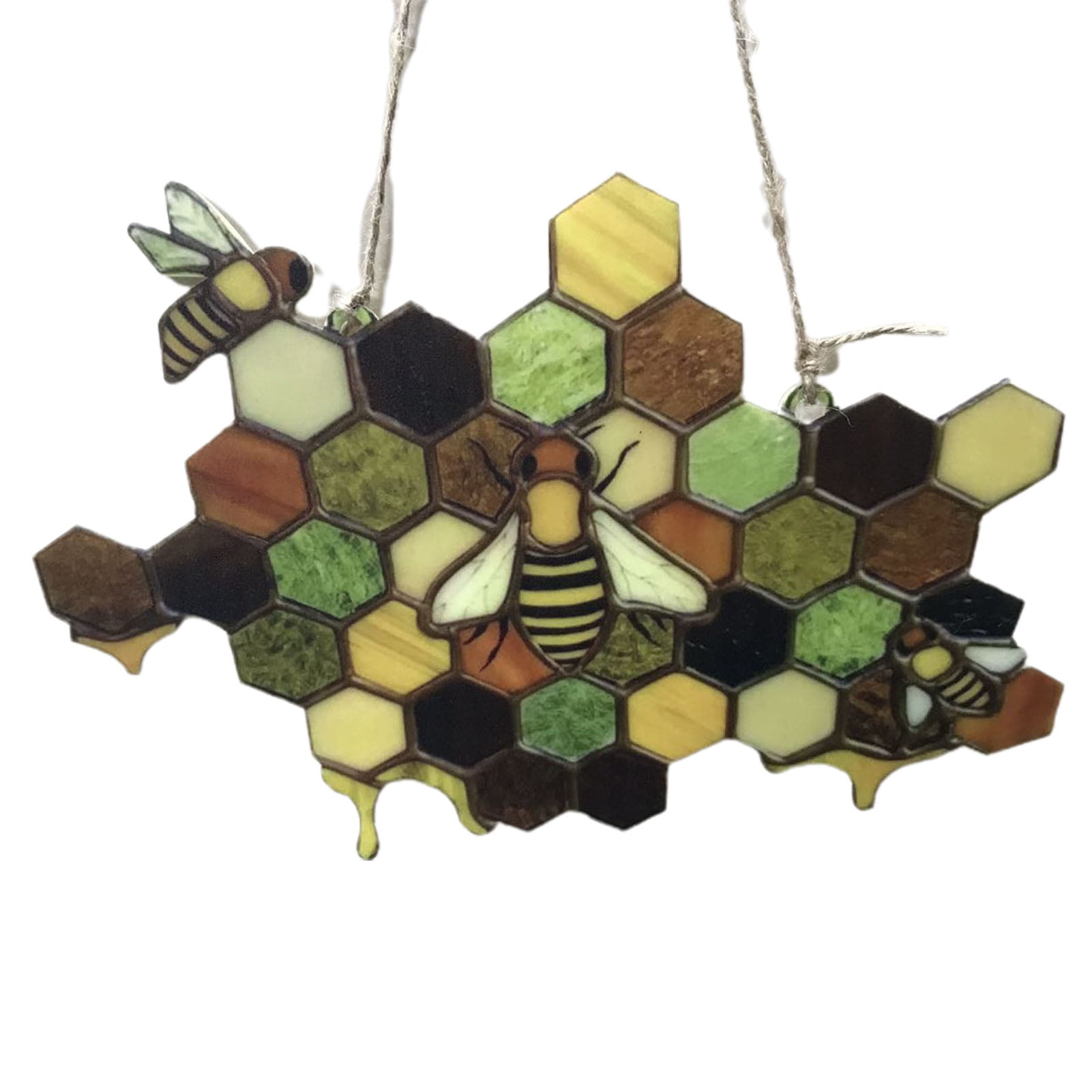 SPRING PARK Honeycomb Suncatcher - Queen & Bee Protect Honey Suncatcher ...