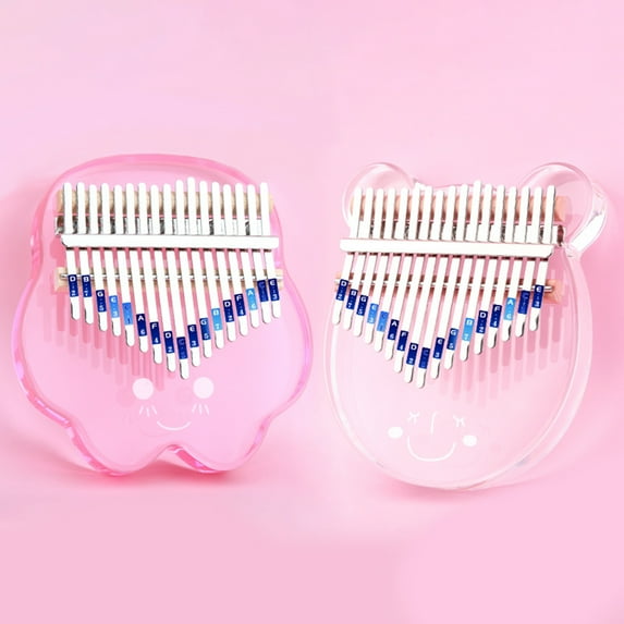 SPRING PARK Kalimba Thumb Piano 17 Key Cartoon Shaped Transparent ...