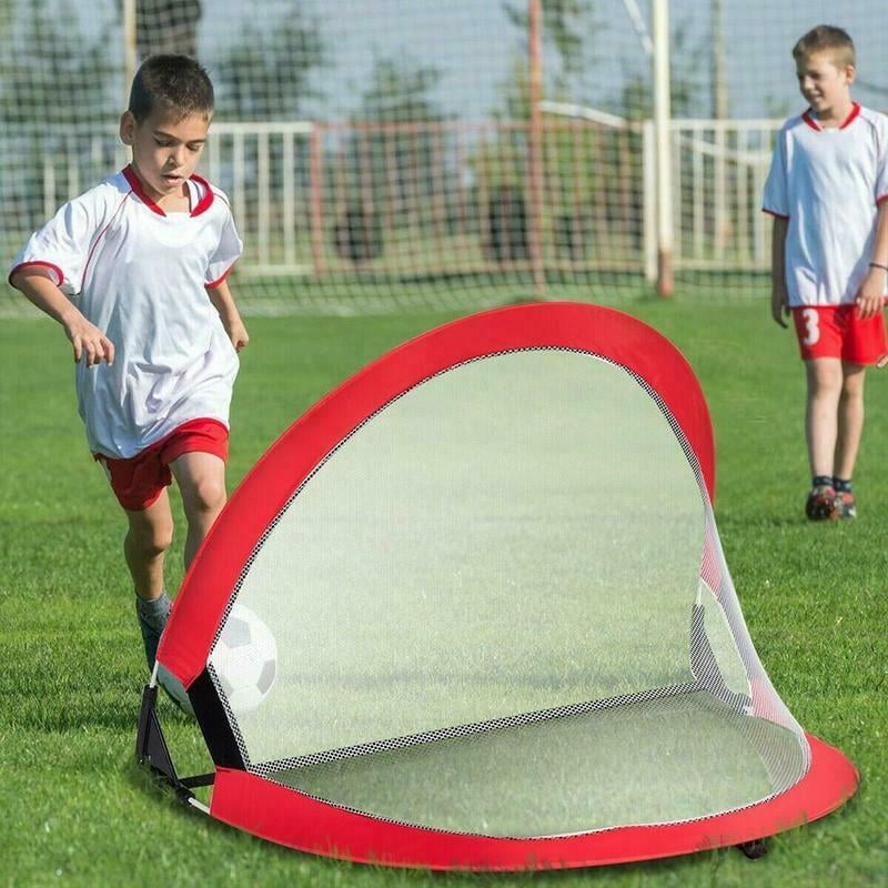 SPRING PARK Kids Football Training Soccer Pop Up Goal Post NET Outdoor ...
