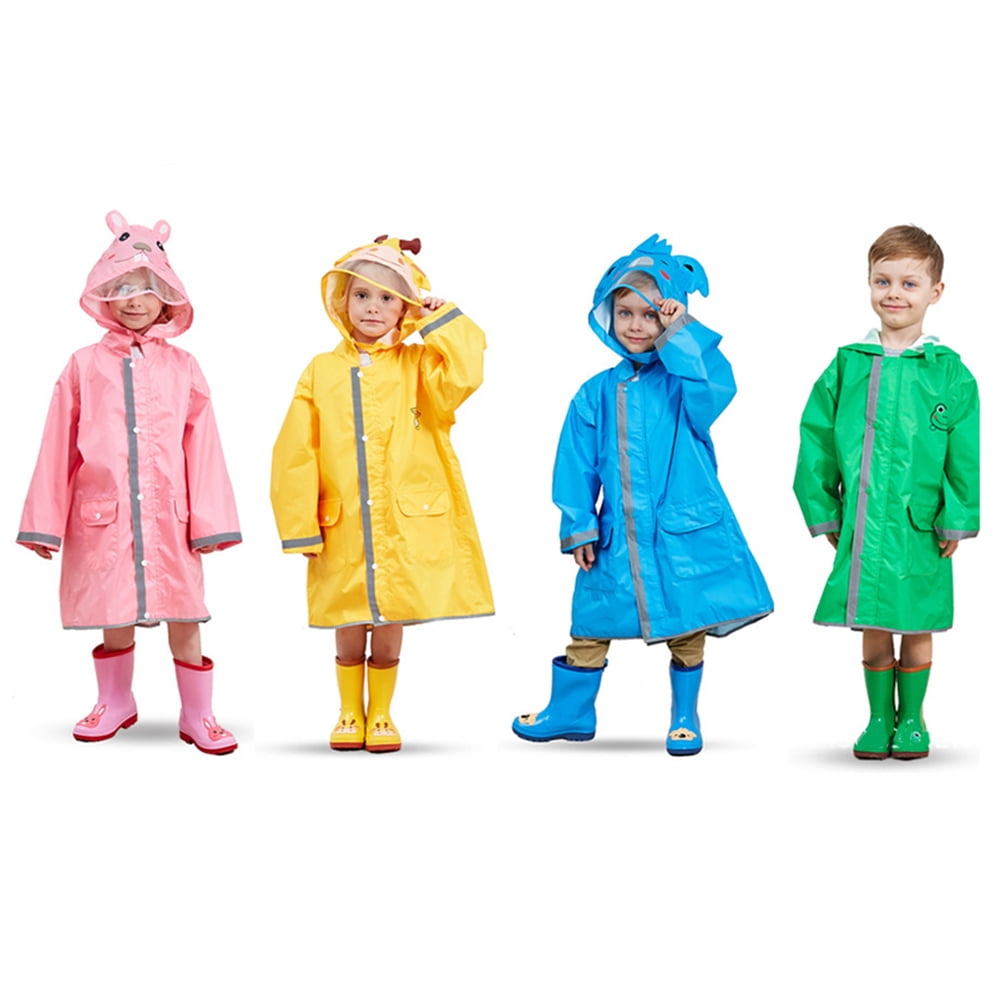 SPRING PARK Kids Rain Wear 3D Cartoon Children Toddler Raincoat Jacket Poncho for Boy Girl ...
