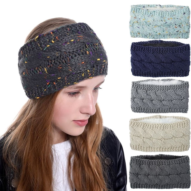 SPRING PARK Knitted Headbands Winter Headband Ear Warm Head Wraps ...