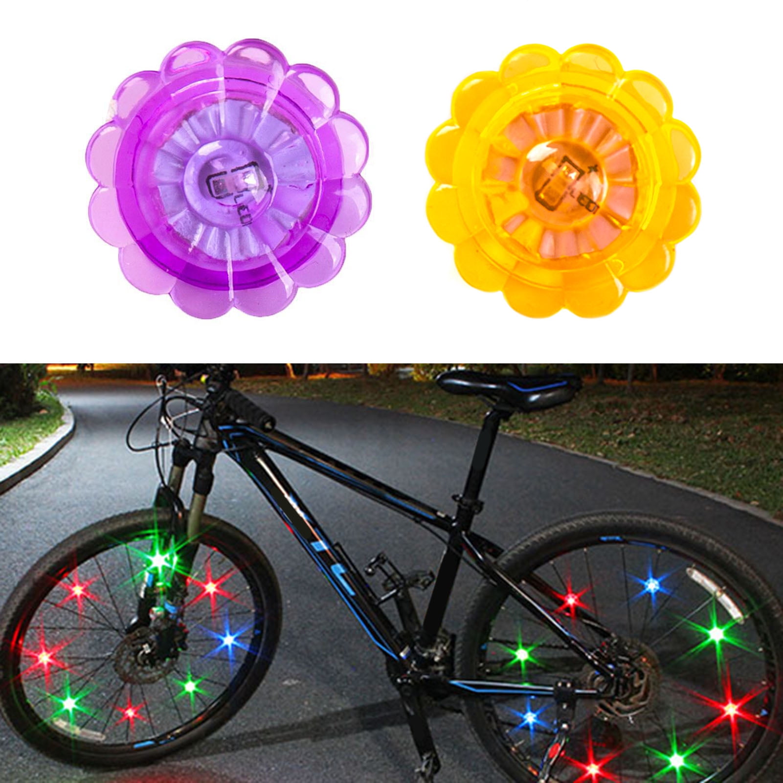 SPRING PARK LED Cycling Spoke Light Waterproof Bike Wheel Light Fun ...