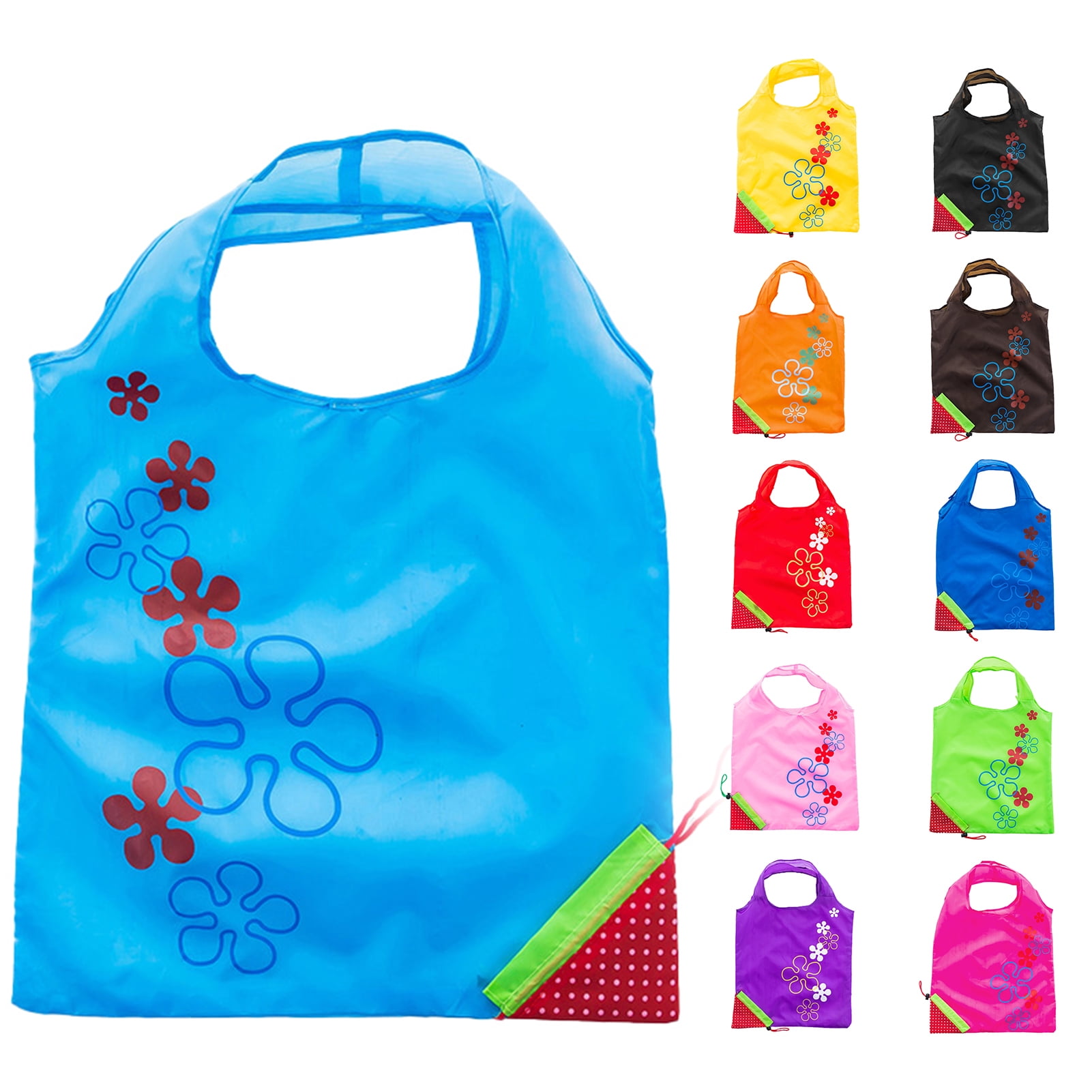SPRING PARK Large Capacity Reusable Nylon Shopping Bags Foldable ...
