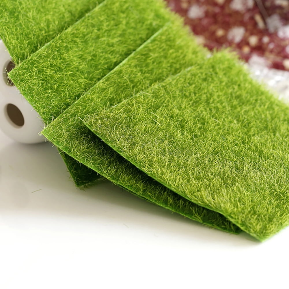 SPRING PARK Lawn Miniature Artificial Grass Fairy Dollhouse Garden ...