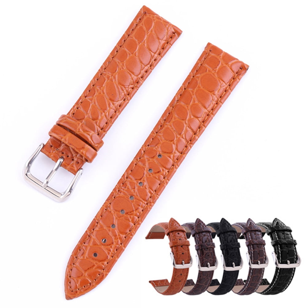SPRING PARK Leather Watch Band Alligator Grain Calfskin Replacement ...