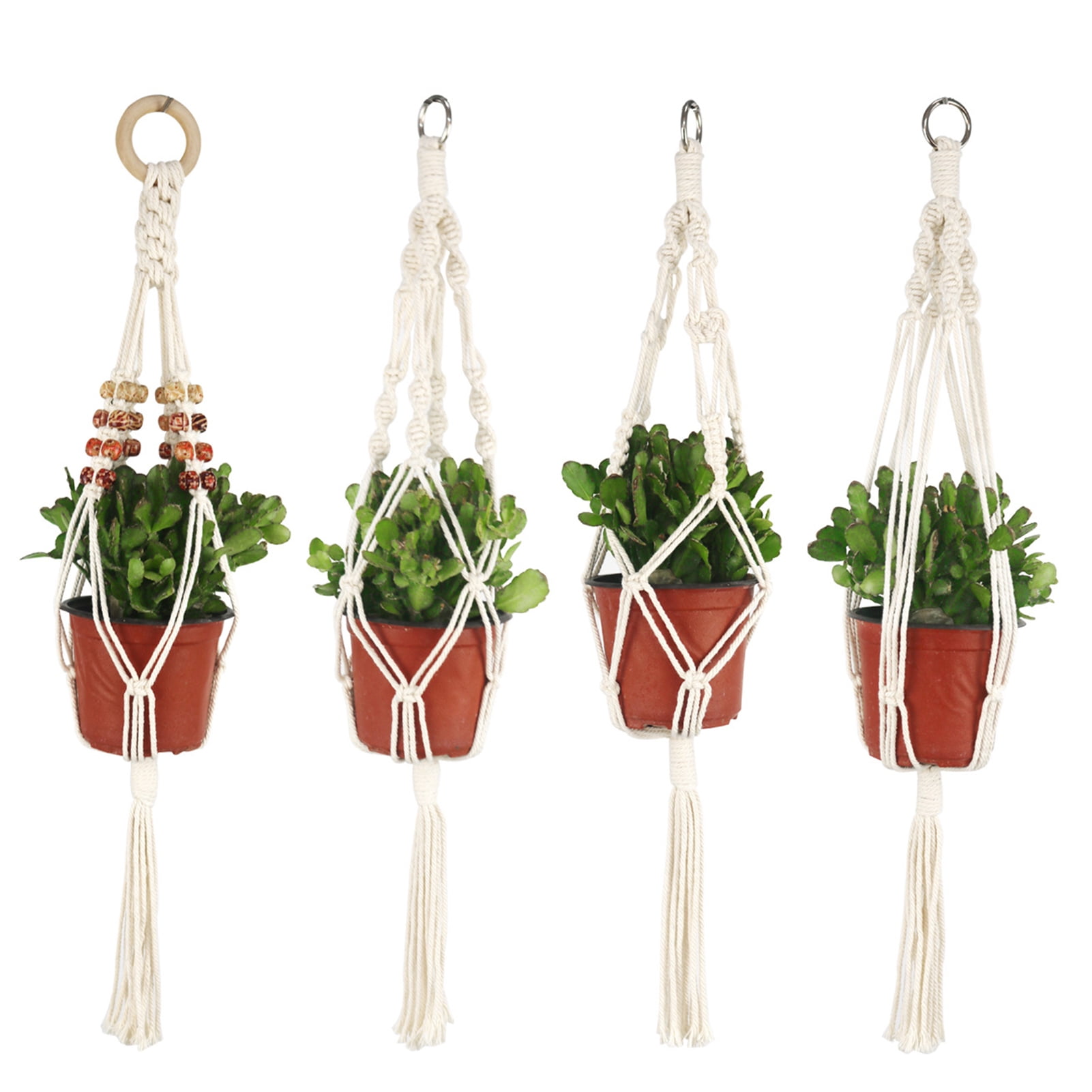 SPRING PARK Macrame Plant Hangers Indoor Hanging Planter Basket ...