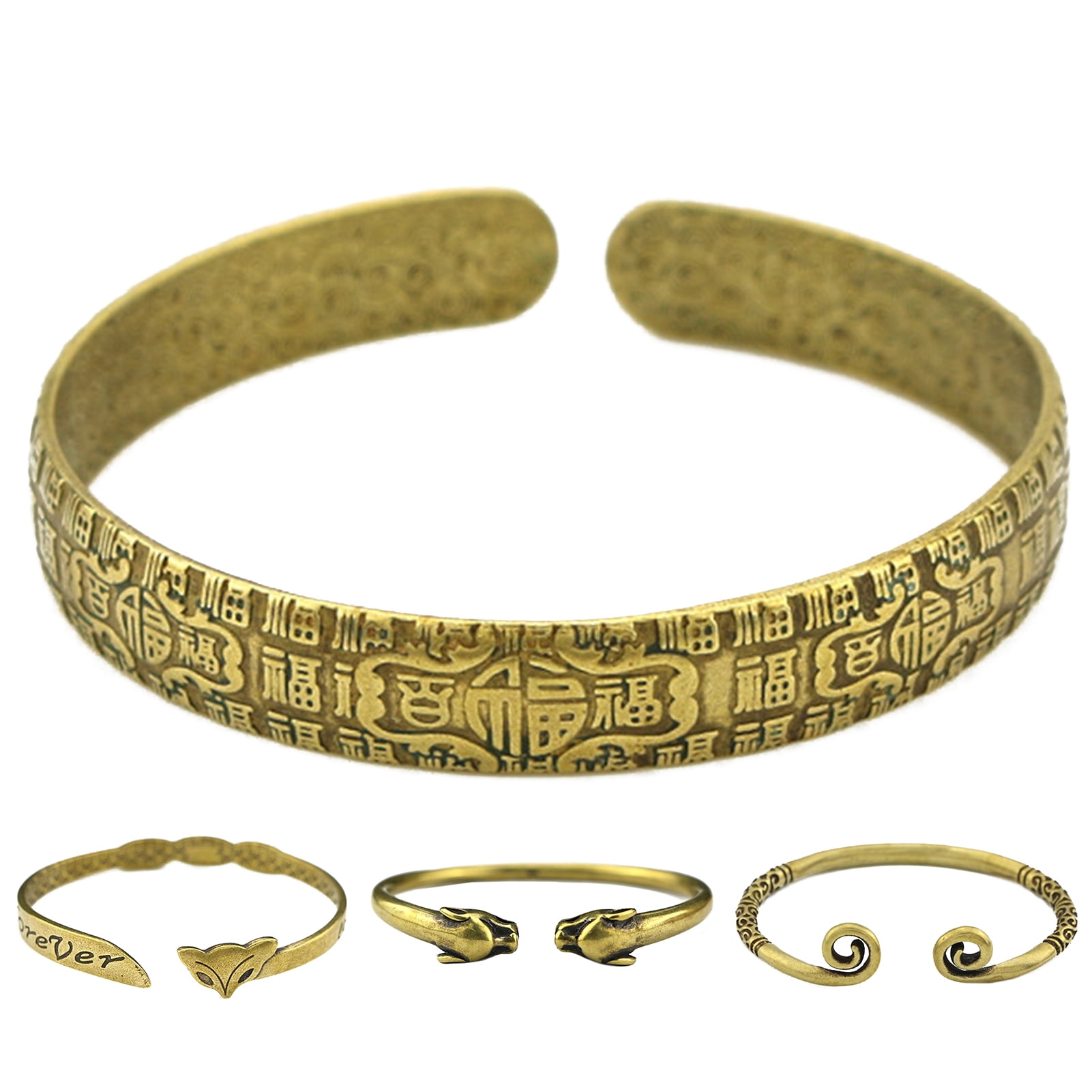 SPRING PARK Man Woman Brass Adjustable Hand Bracelet Thin Open Cuff ...