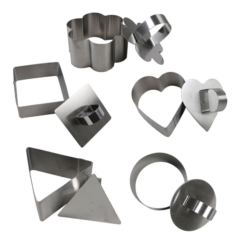 SPRING PARK Metal Biscuit Flower Heart Cookie Cutter Cake Mould ...