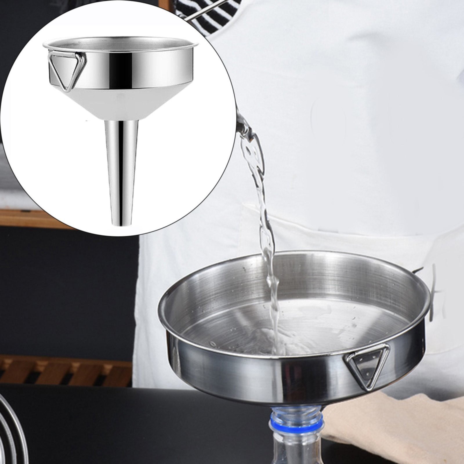 SPRING PARK Metal Stainless Funnel Food Grade Mini Funnels For Kitchen Use Filling Bottles Flask ...