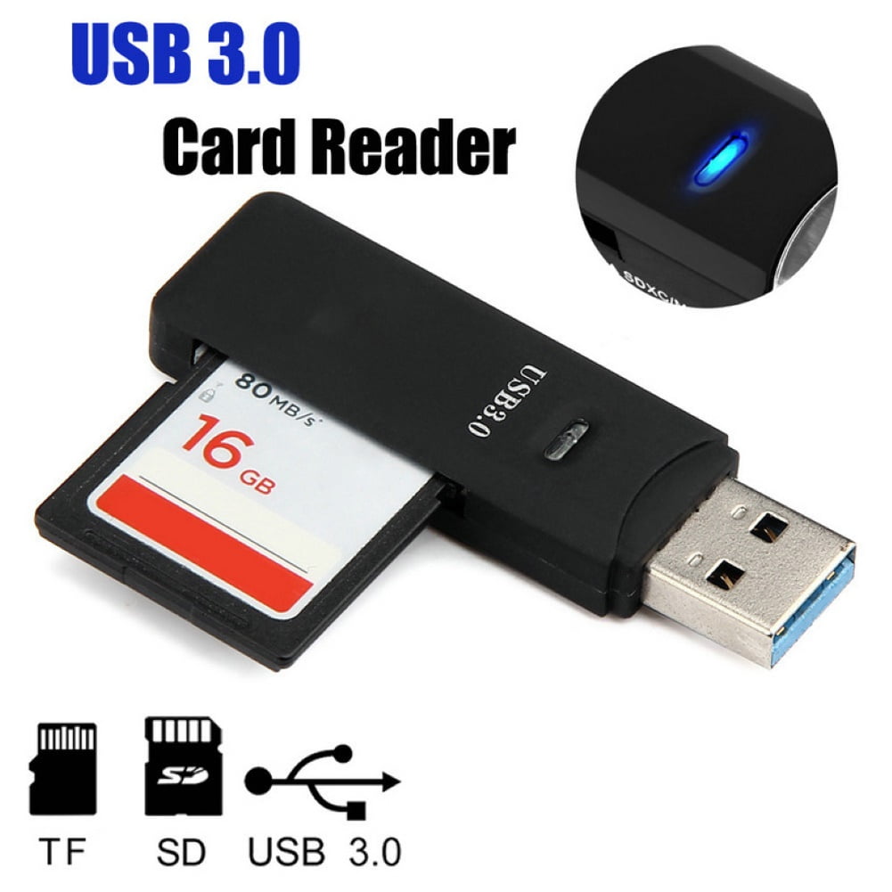 SPRING PARK Mini USB 3.0 Micro Secure Digital TF Memory Card Reader ...