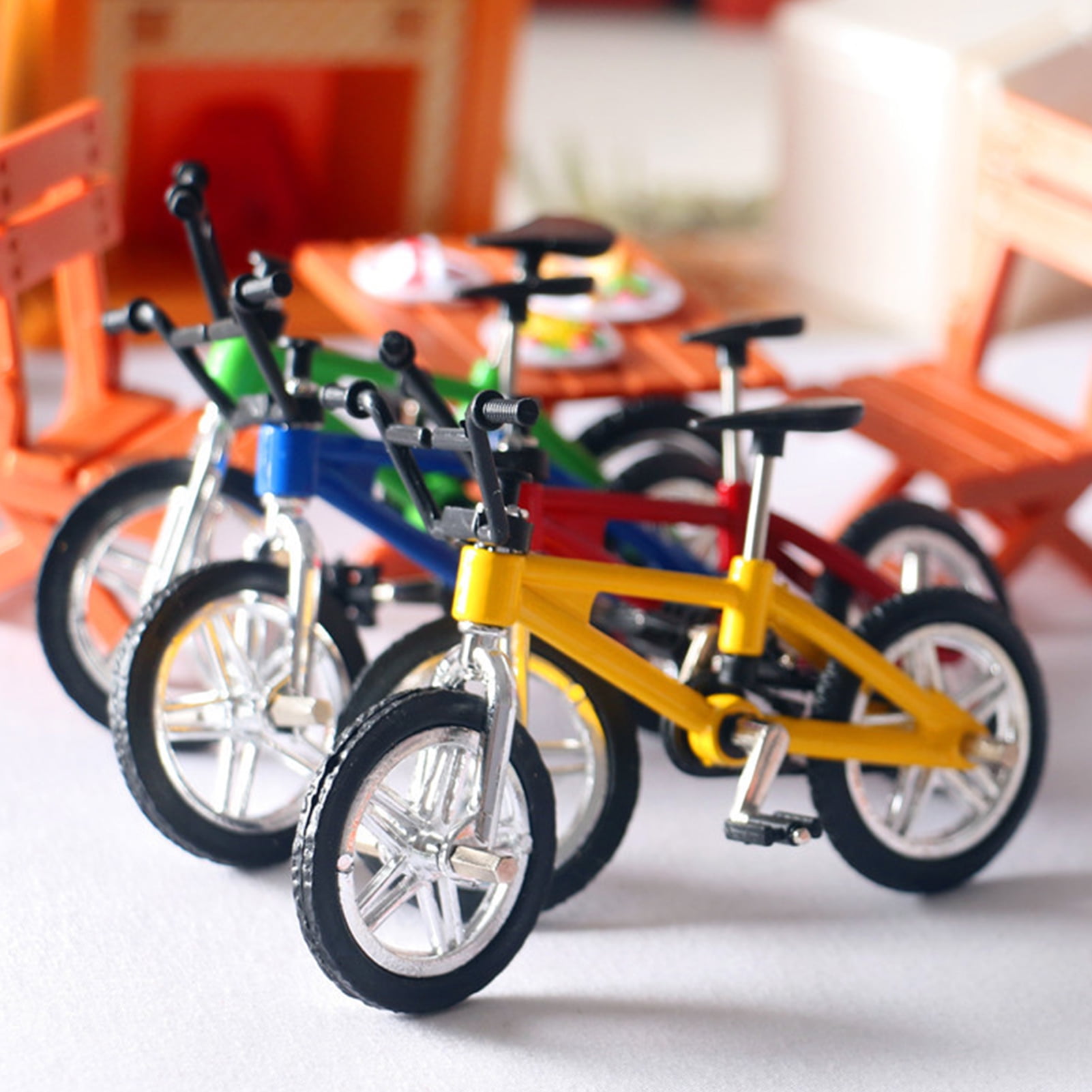 SPRING PARK Miniature Mountain Bike Bicycle Model Outdoor Dollhouse ...