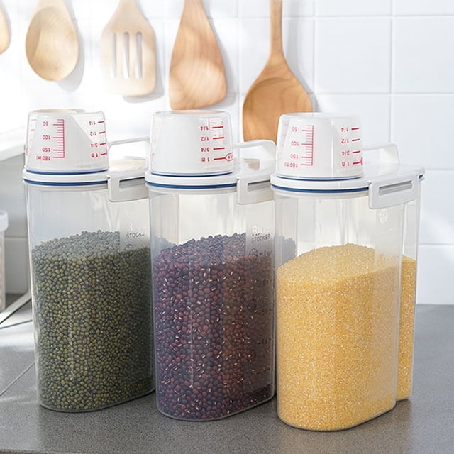 SPRING PARK PP Plastic Cereal Dispenser Dry Food Pasta Rice Storage ...