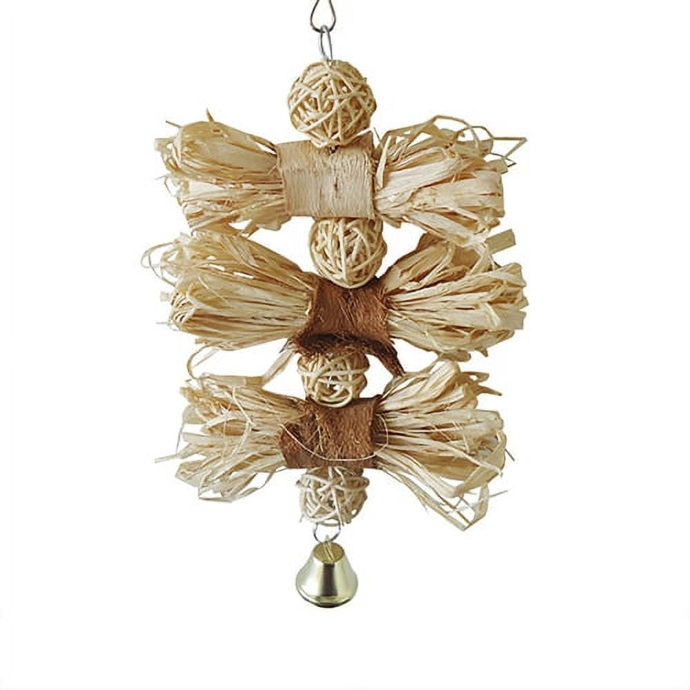 SPRING PARK Parakeet Chewing Bite Rattan Balls Grass Hanging Cage Swing ...