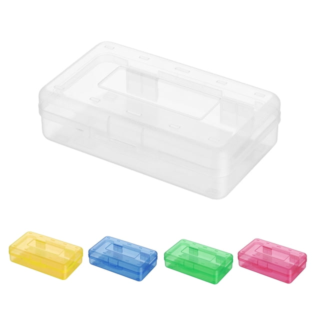 SPRING PARK Pencil Box, Plastic Large Capacity Pencil Case Boxes ...