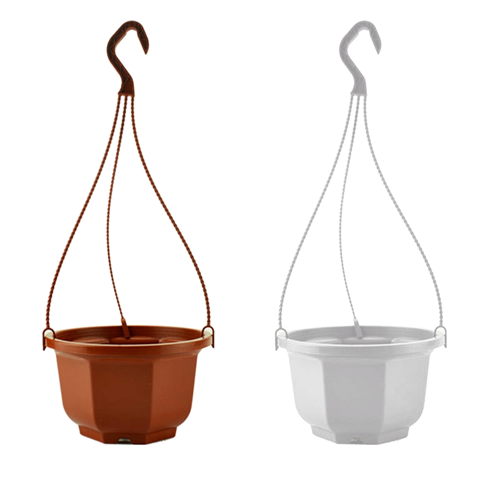 SPRING PARK Plastic Hanging Flower Plant Holders Pots Hanging Fence ...
