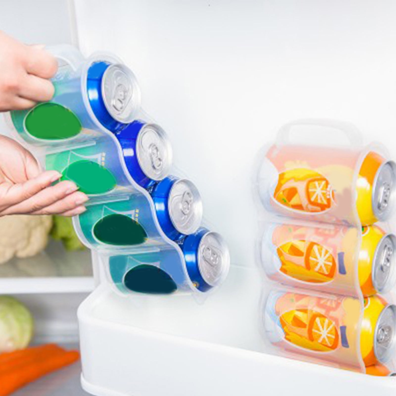 SPRING PARK Portable Soda Can Organizer for Refrigerator Shelf, Beer ...