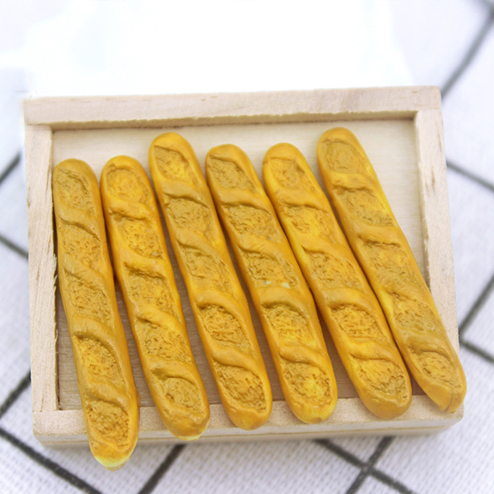SPRING PARK Realistic Mini Breadsticks Bread Food Figurine Doll House ...