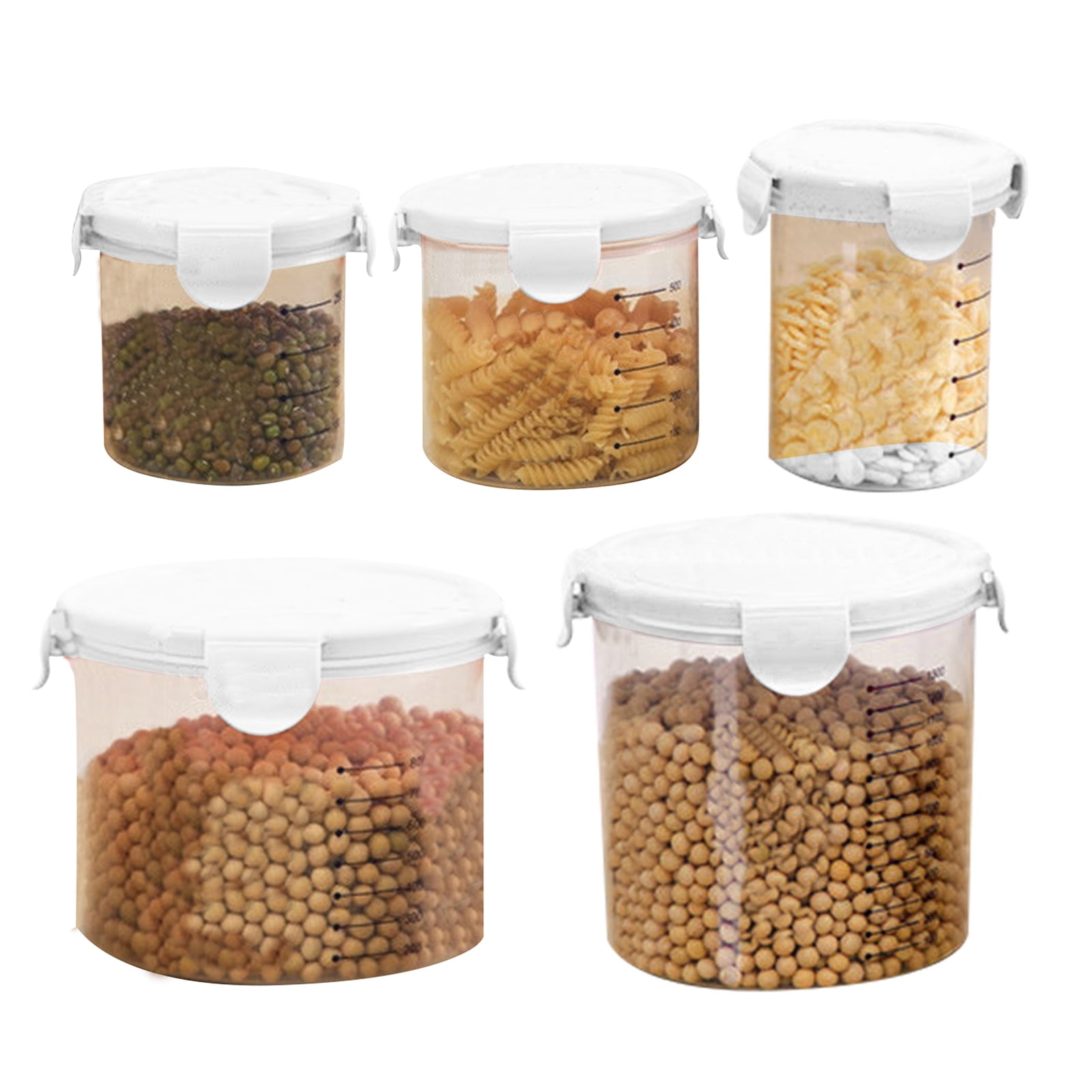 SPRING PARK Rice Snack Food Storage Container with Scale Cover Rice ...