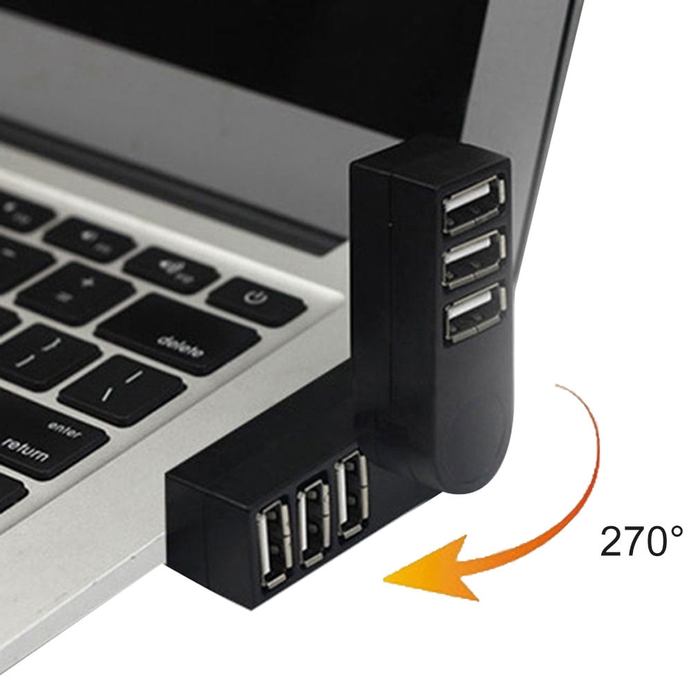 SPRING PARK Rotary 3 Ports USB 2.0 Expansion Hub Splitter Adapter for ...