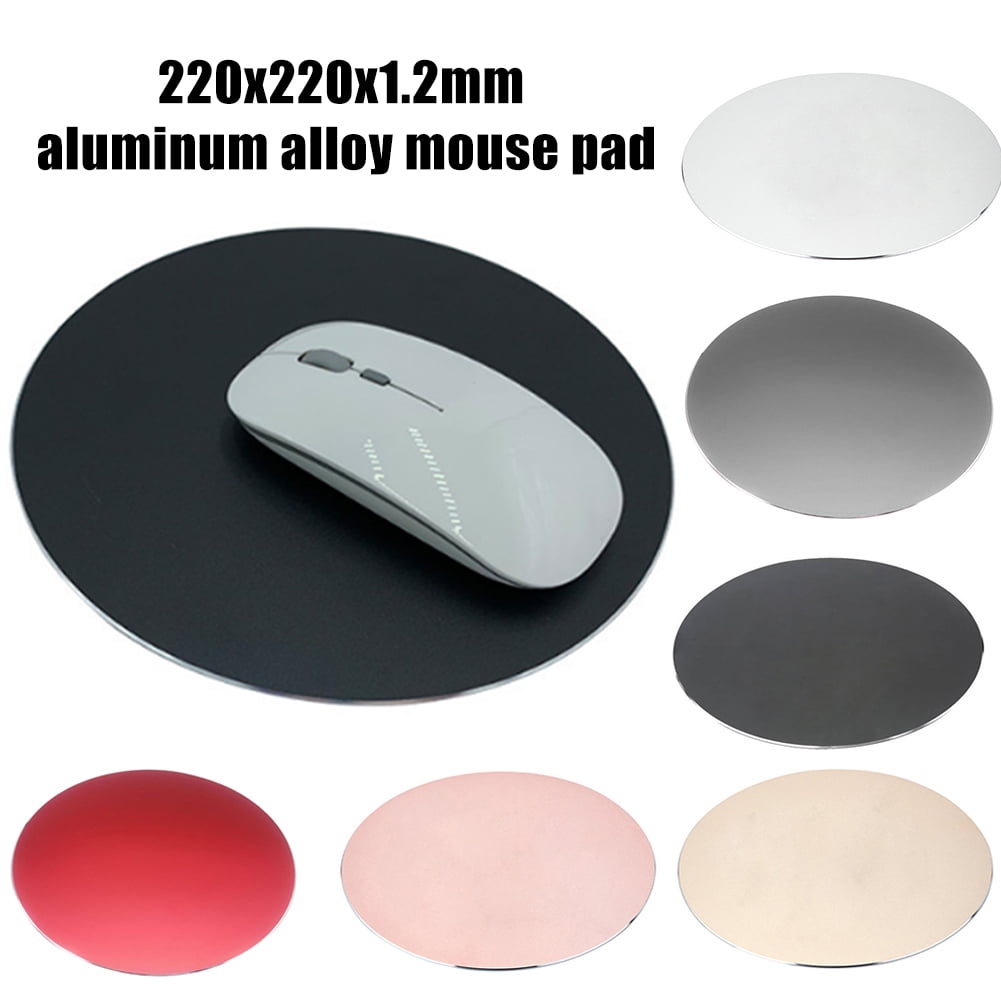 SPRING PARK Round Mouse Mat Aluminium Alloy Anti Slip Waterproof Round ...