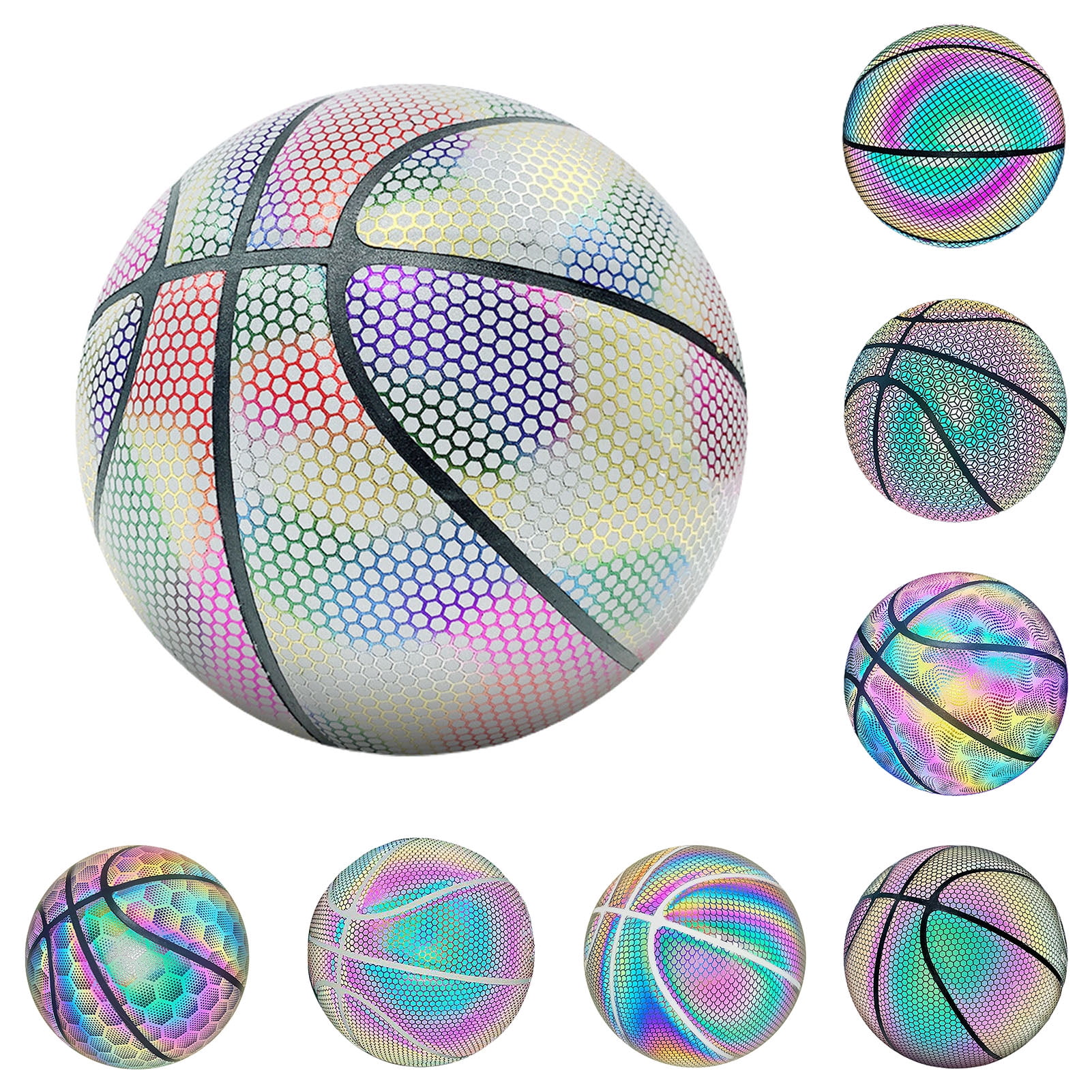 SPRING PARK Shiny Holographic Glowing Reflective Basketball - Glow in ...