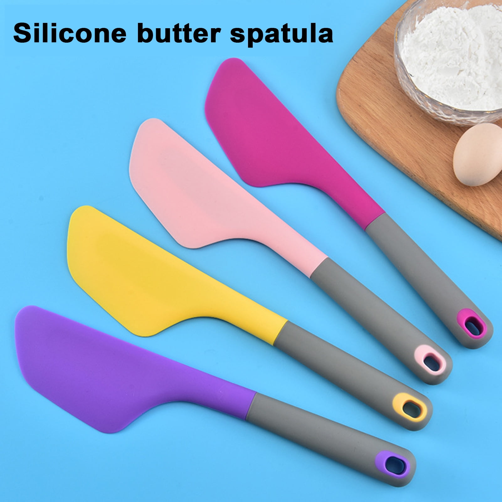 SPRING PARK Silicone Spatulas Heat Resistant Non-Stick Flexible Rubber ...
